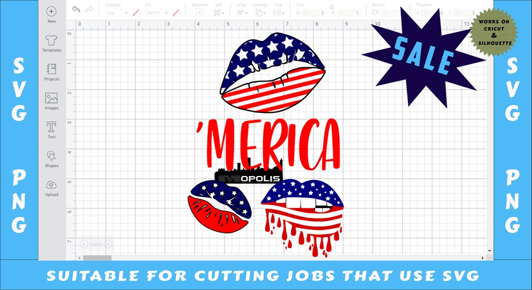 Merica Lips Bundle - SVG - Etsy