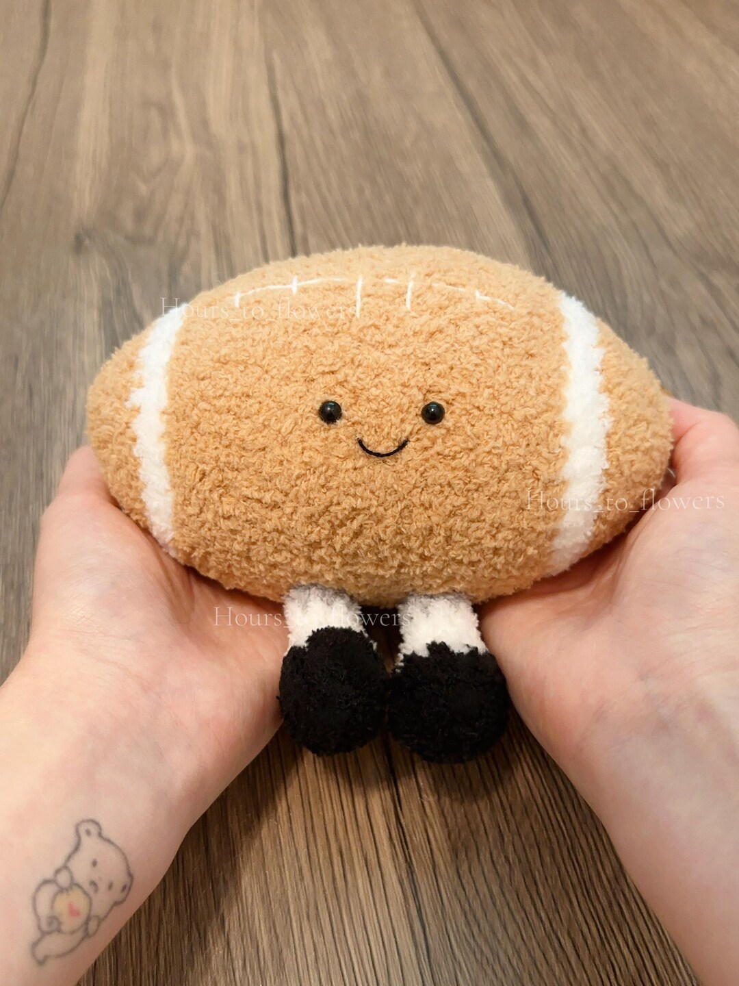 Handmade Crochet Football Plushie, Fuzzy Amigurumi Toy, Sports Fan Gift ...