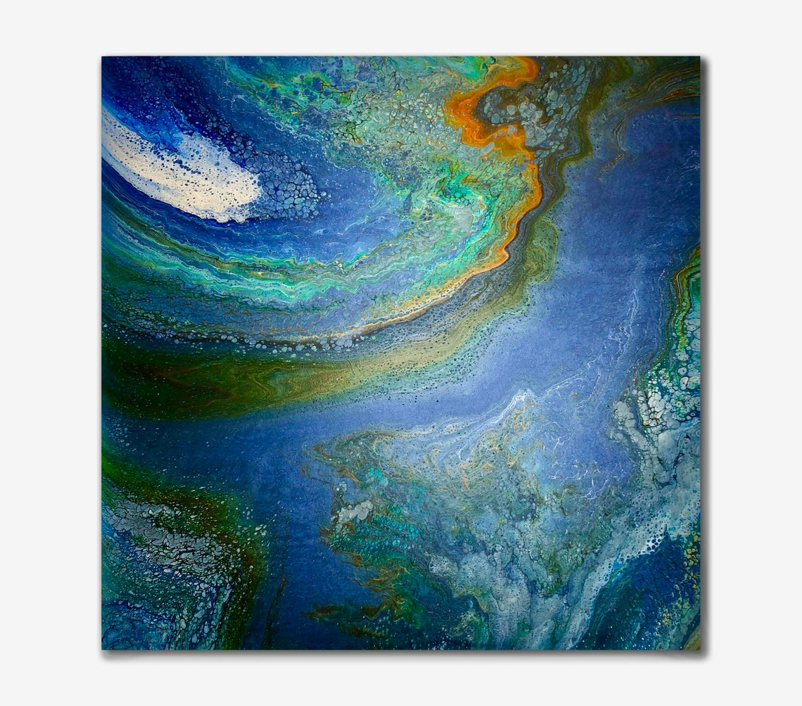Acrylic Painting on Canvas "the Earth. Beginning” - Etsy