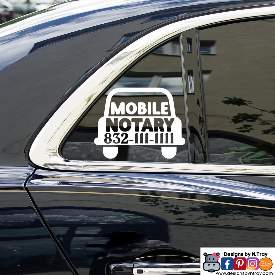 Custom Mobile Notary Car Decal – Personalized Contact Info - Etsy