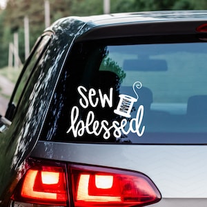 Sew Blessed| Car Decals| Sewing Gifts| Seamstress Gifts| Sewing Decals ...