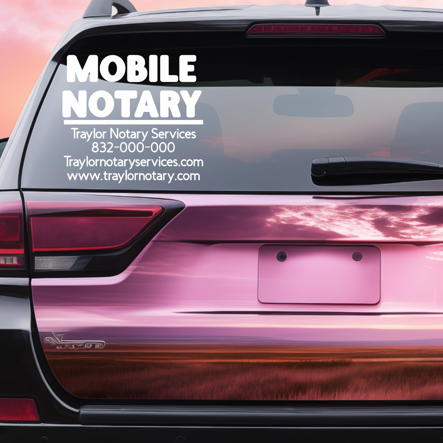 Mobile Notary Public Car Decal | Personalized Business Gift - Etsy