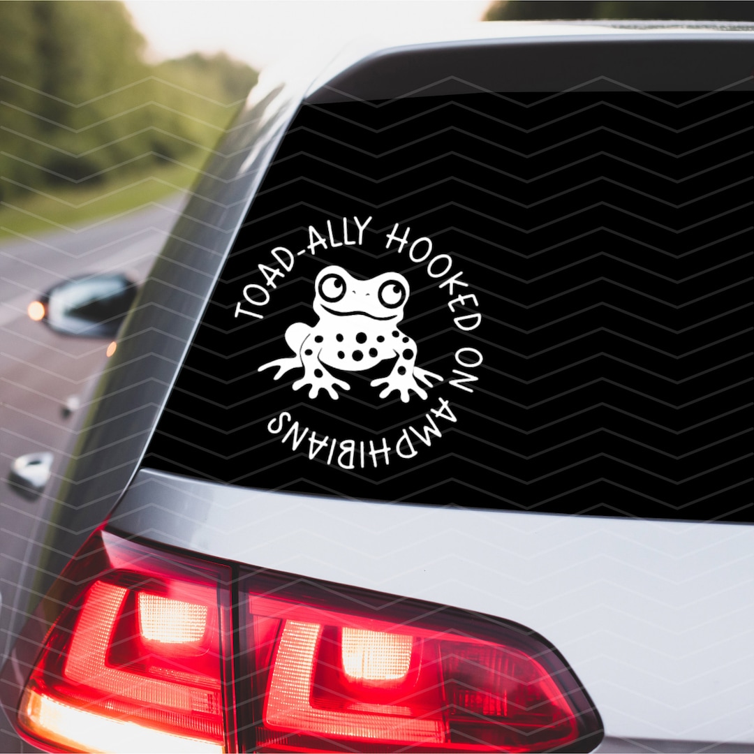 Toad-ally Hooked on Amphibians Decals for Animal Lovers - Etsy