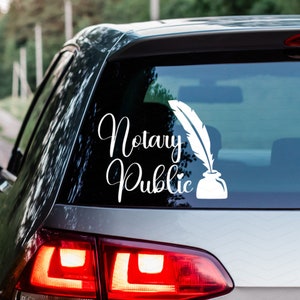 Notary Public Decal Decals for Notaries Professional Car - Etsy