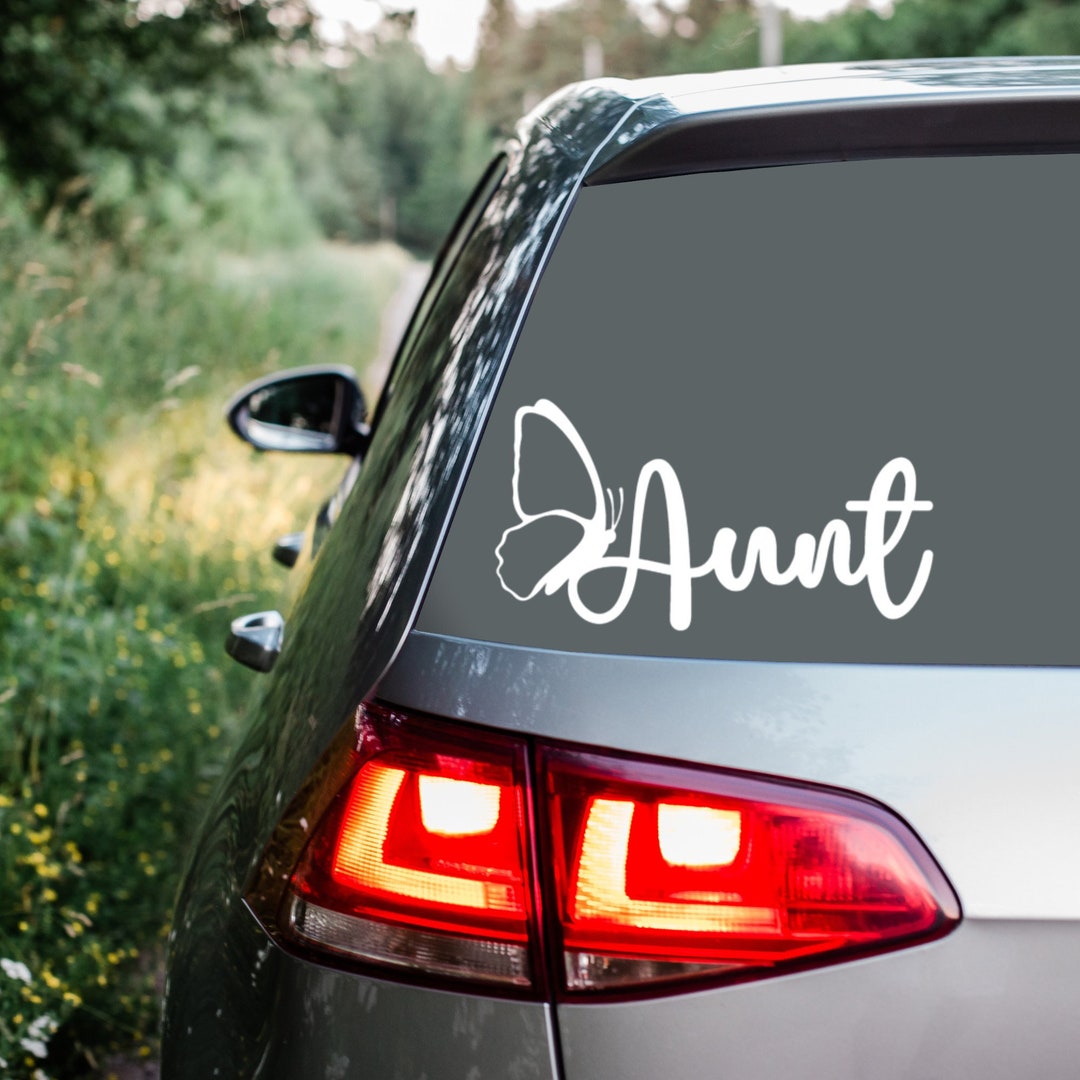 Aunt-butterfly-car Decal-decals for Aunts-gifts for Aunts-butterfly ...