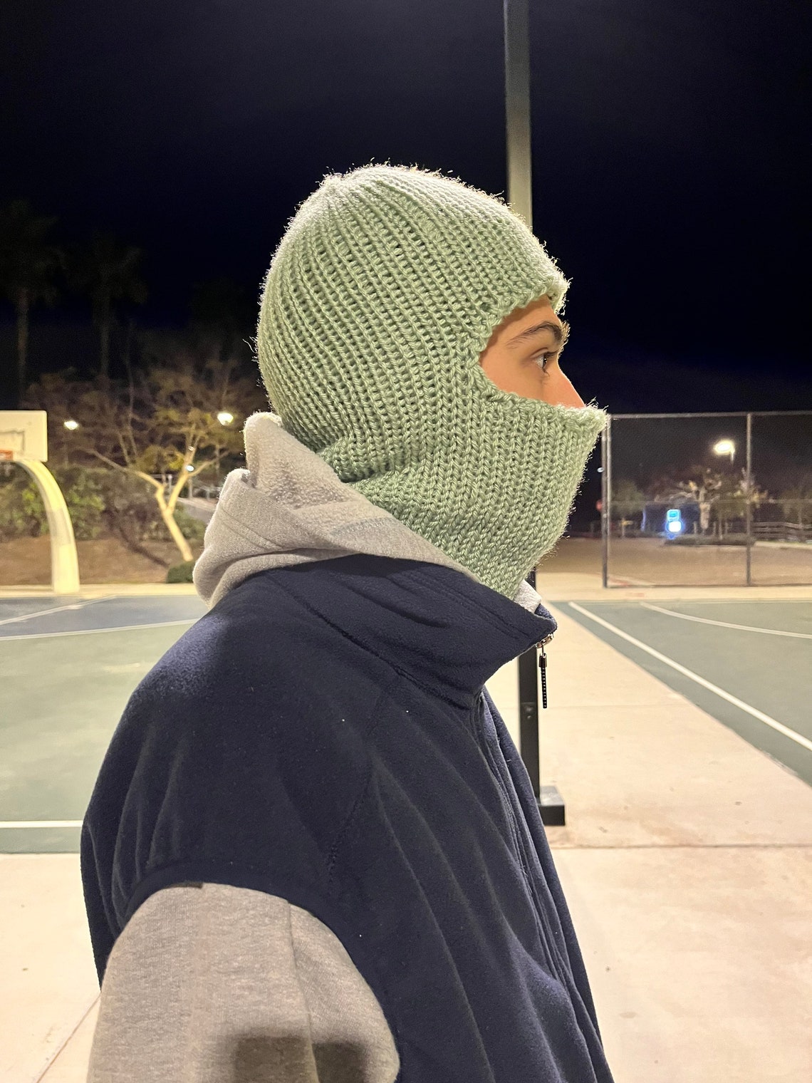 Knitted Balaclava Single Color - Etsy