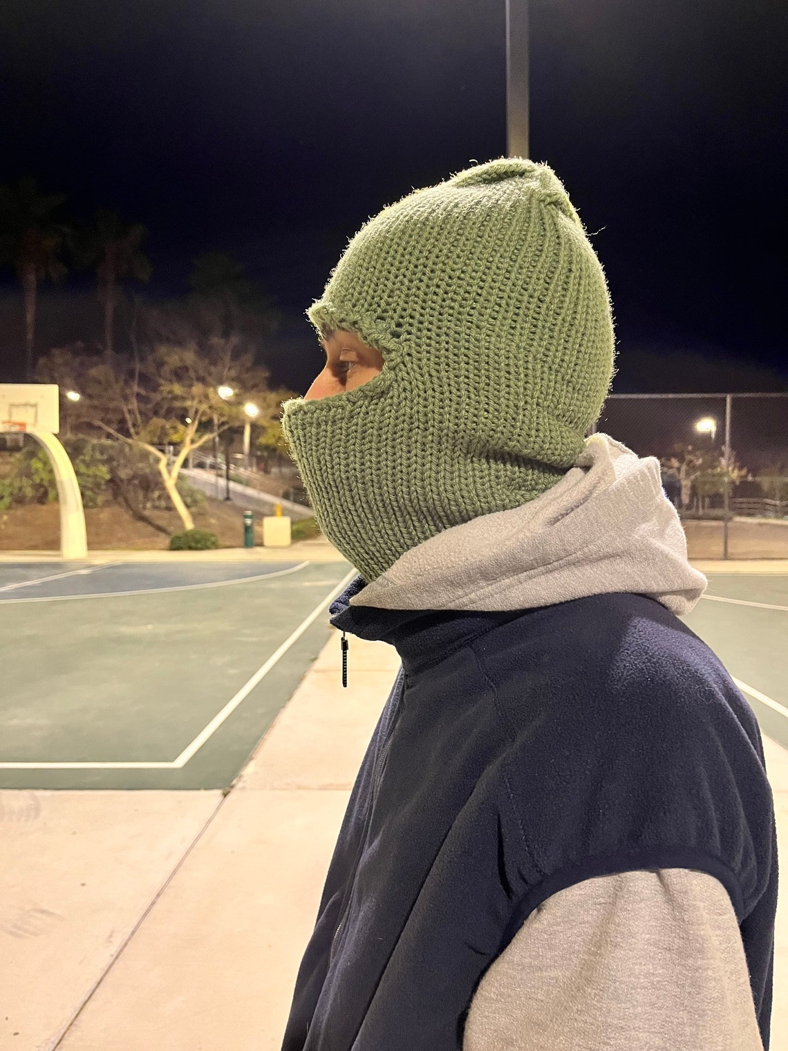 Knitted Balaclava Single Color - Etsy