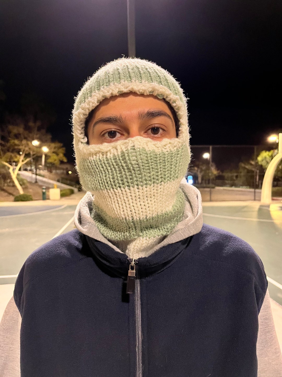 Knitted Balaclava - Striped Colors - Etsy