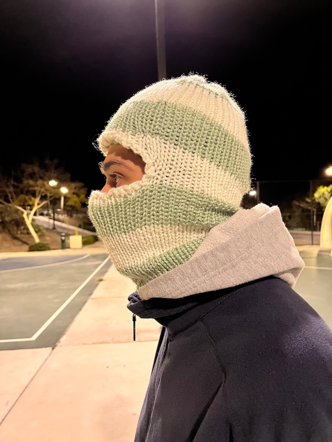 Knitted Balaclava - Striped Colors - Etsy