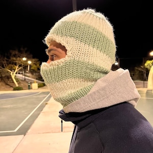 Knitted Balaclava - Striped Colors - Etsy