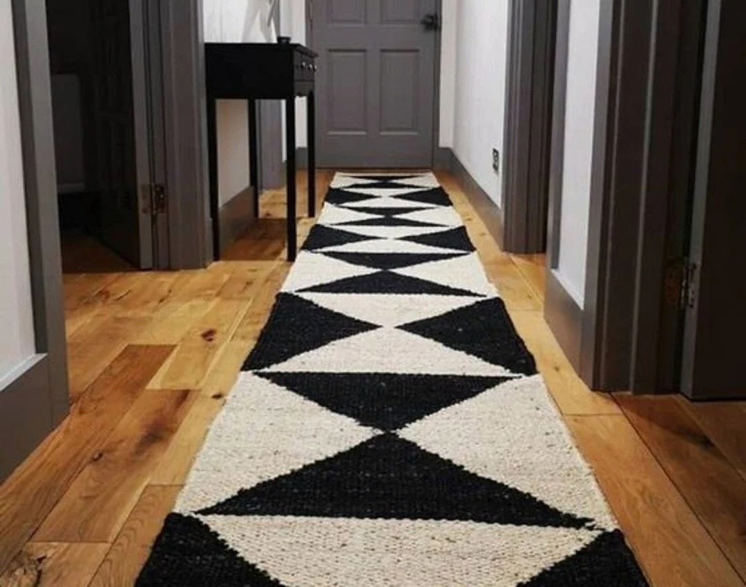 Black and White Jute Rug Jute Carpet Living Room Jute Carpet Bedroom ...