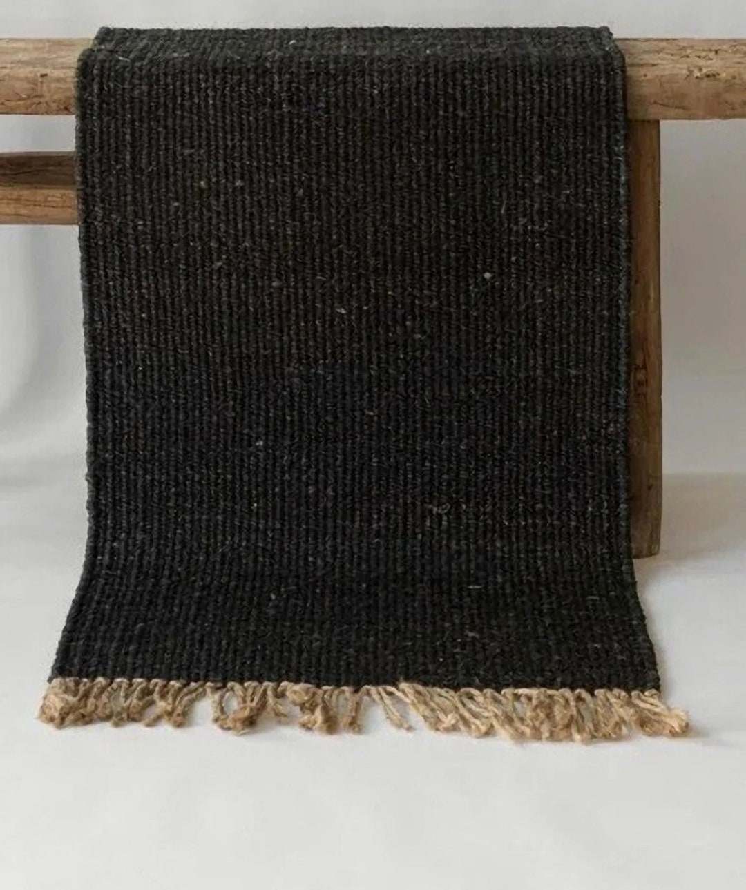 Black Hemp Jute Runner, Natural Jute Runner, Jute Stair Runner, Jute ...