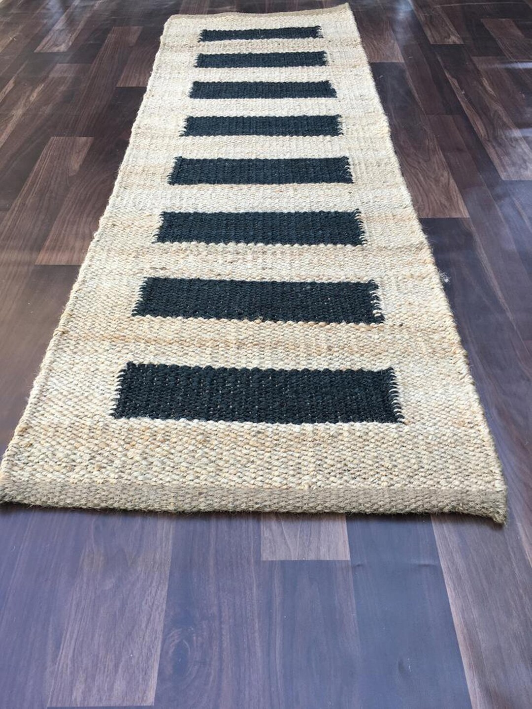 Handmade Striped Runner Rug for Home Decor , Indian Handmade Rug Hemp ...