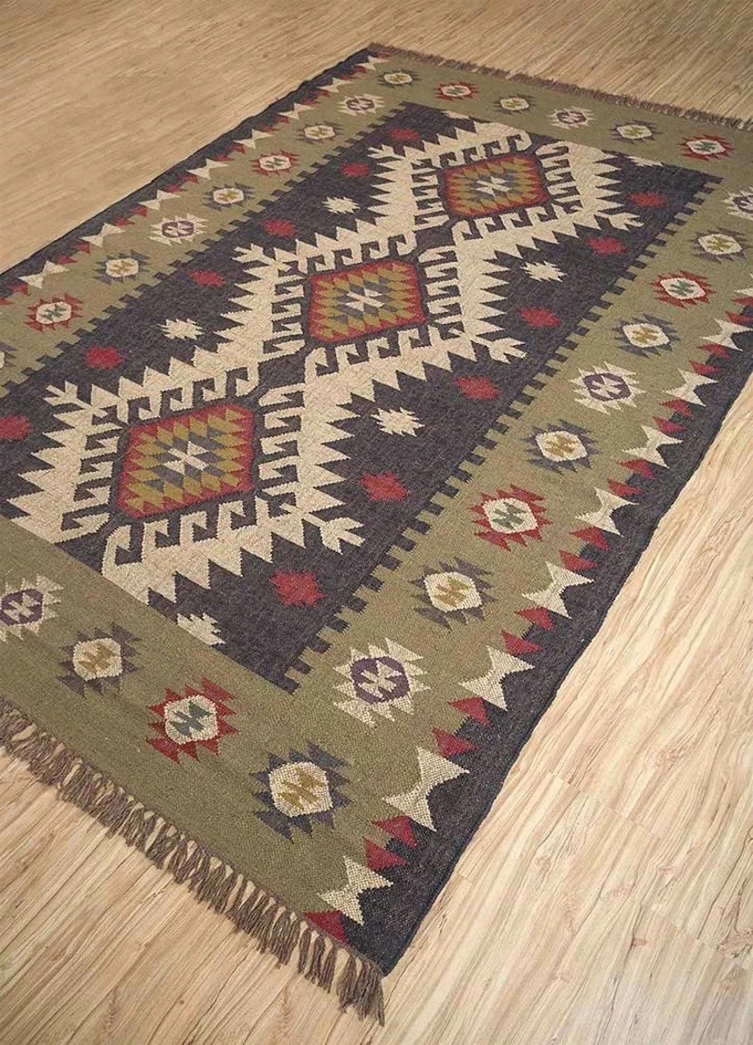 Handmade Navajo Kilim Rug, Aztec Rug, Accent Rug, Outdoor Rug/indoor ...