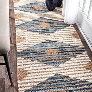 2x3, 2x4, 2x6, 2.6x6 Ft Indian Hand Woven Hemp Jute Rug Runner Rug ...