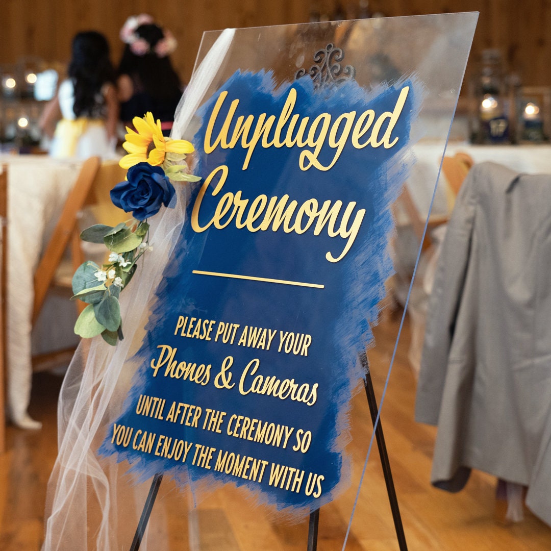 Unplugged Ceremony Digital Download for Wedding Aisle Sign SVG PNG JPG ...