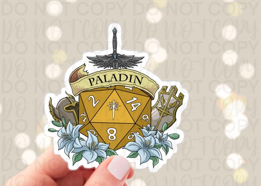 PALADIN D20 water Proof Sticker - Etsy