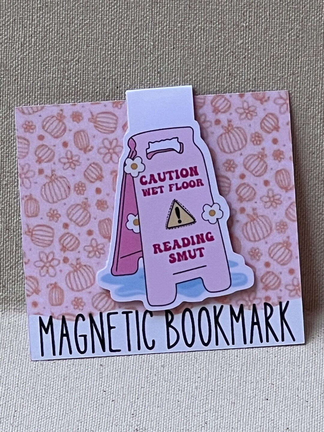 Caution Wet Floor Reading Smut MAGNETIC BOOKMARK ,book Accessories ...