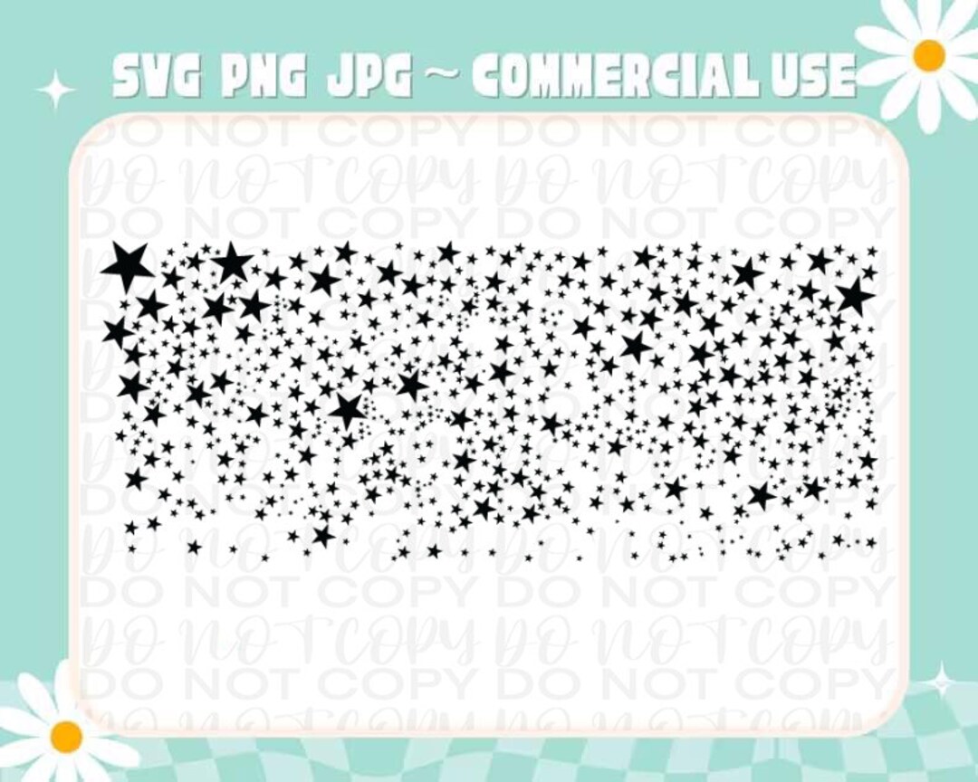 Falling Stars Libbey Glass Wrap Svg Png Jpg Digital Files for Shirts ...