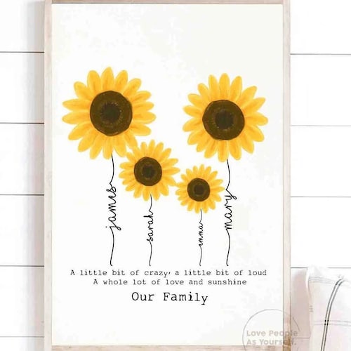 Sunflower Quote Print Inspirational Gift Positive Quote - Etsy