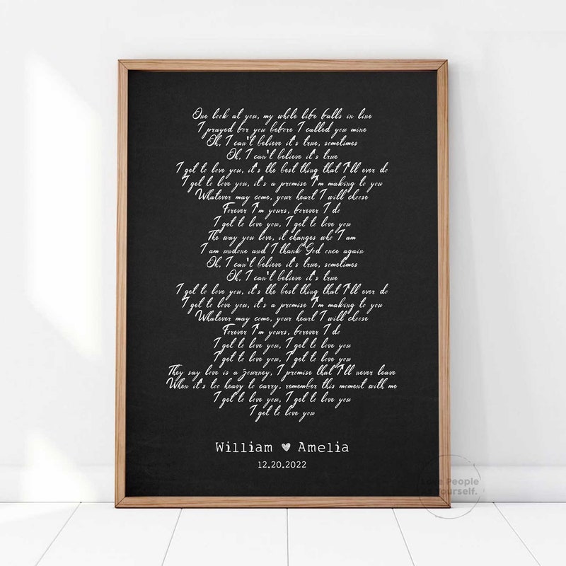 Lyric Poster - Etsy UK
