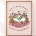 Self Love Retro Frog Print, Dont Be Stressin Self Care Wall Art, Mental ...