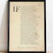 IF Poem Print, Rudyard Kipling Art Print, Inspirational Prints ...