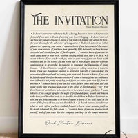 The Invitation Poem by Oriah Mountain Dreamer, Wall Art Print Poster ...