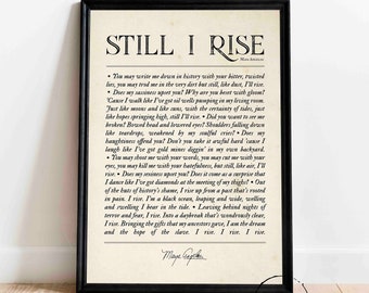 Still I Rise Poem - Etsy