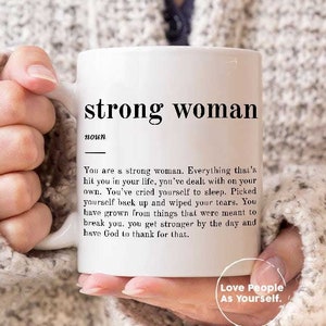 Strong Woman Mug, Strong Definition, Female Empowerment, Feminist Mug ...