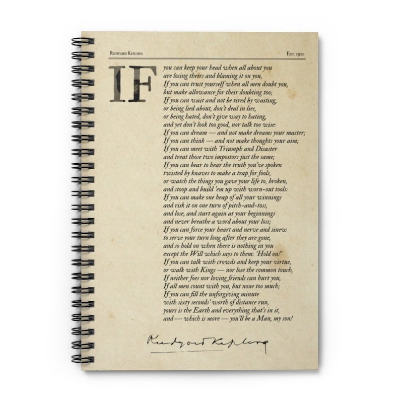 If Rudyard Kipling - Etsy UK