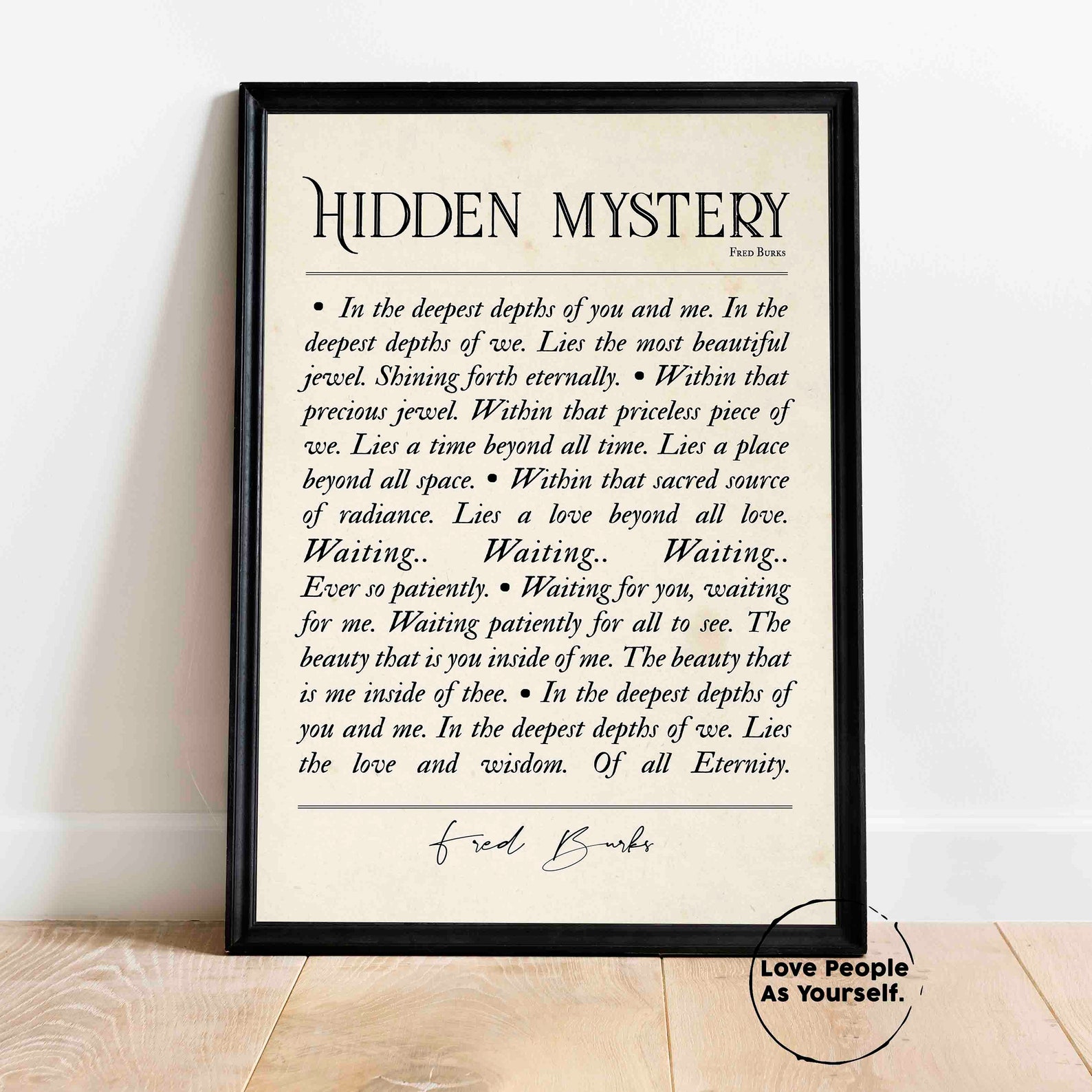 Hidden Mystery Poem by Fred Burks, Inspirational Poem About Life ...