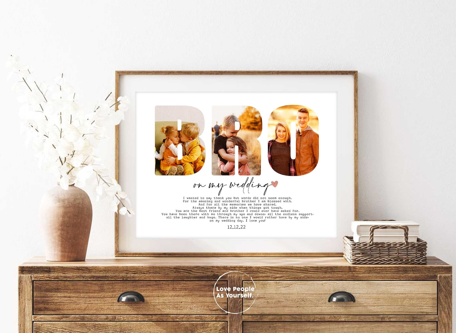 Personalized Brother on My Wedding Bro Custom Photo Collage - Etsy