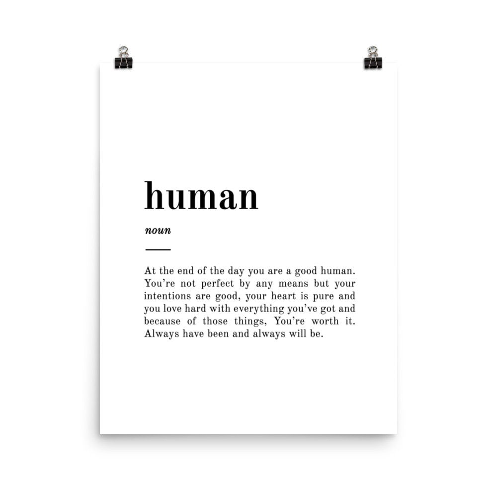 Human Definition Poster Print Encouragement Gift Best Friend | Etsy