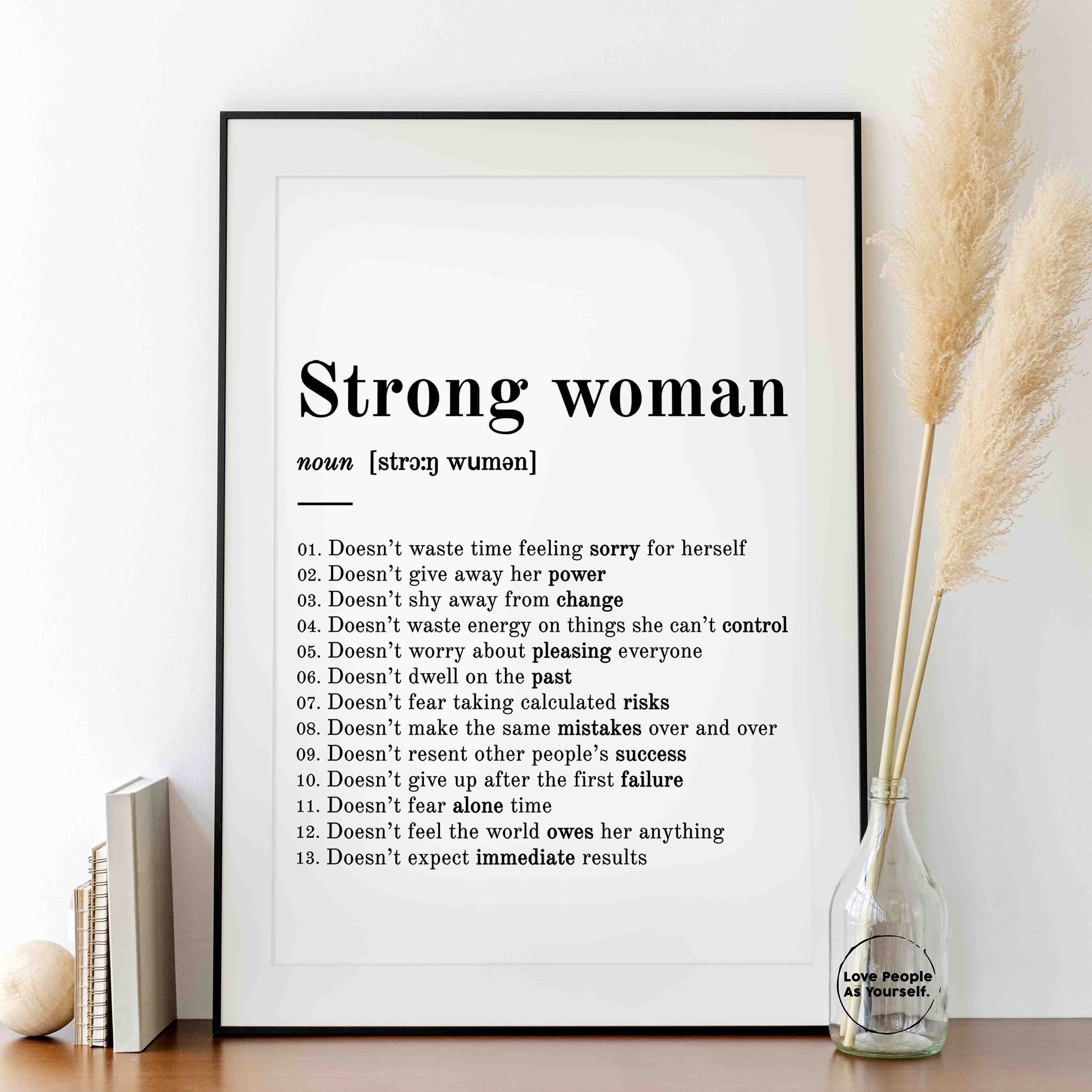 Strong Woman Print, Gifts for Strong Women, Friend Inspirational Gift ...