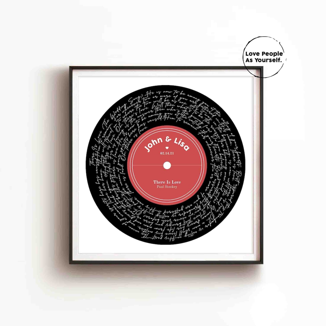 Personalized Record Print, Printable Wall Art, Custom Vinyl Poster ...