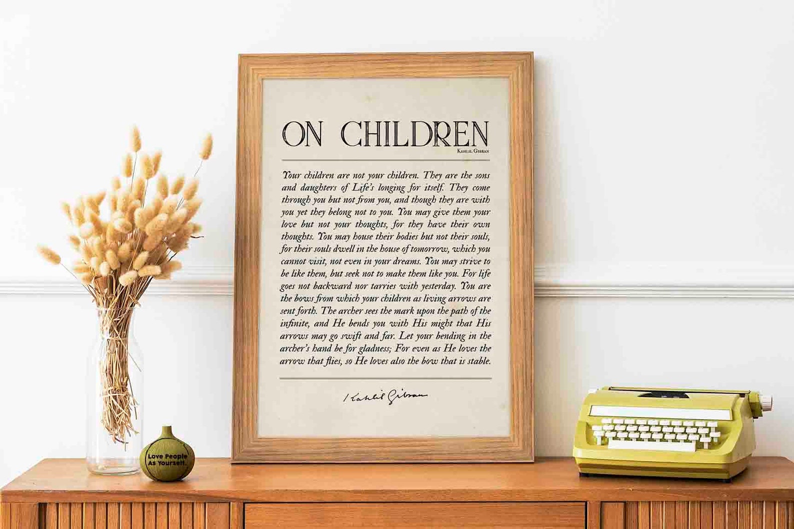 On Children Poster Print by Kahlil Gibran, Poem About Children, Gift ...