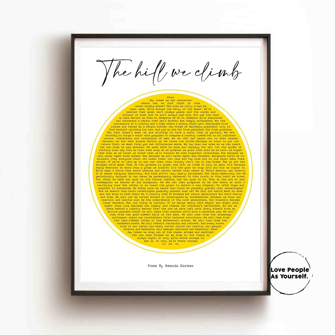 Amanda Gorman Full Poem, the Hill We Climb, American Poet, Amanda ...