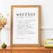 Warrior Sign, Custom Name Sign, Personalized Friend Gift, Inspirational ...