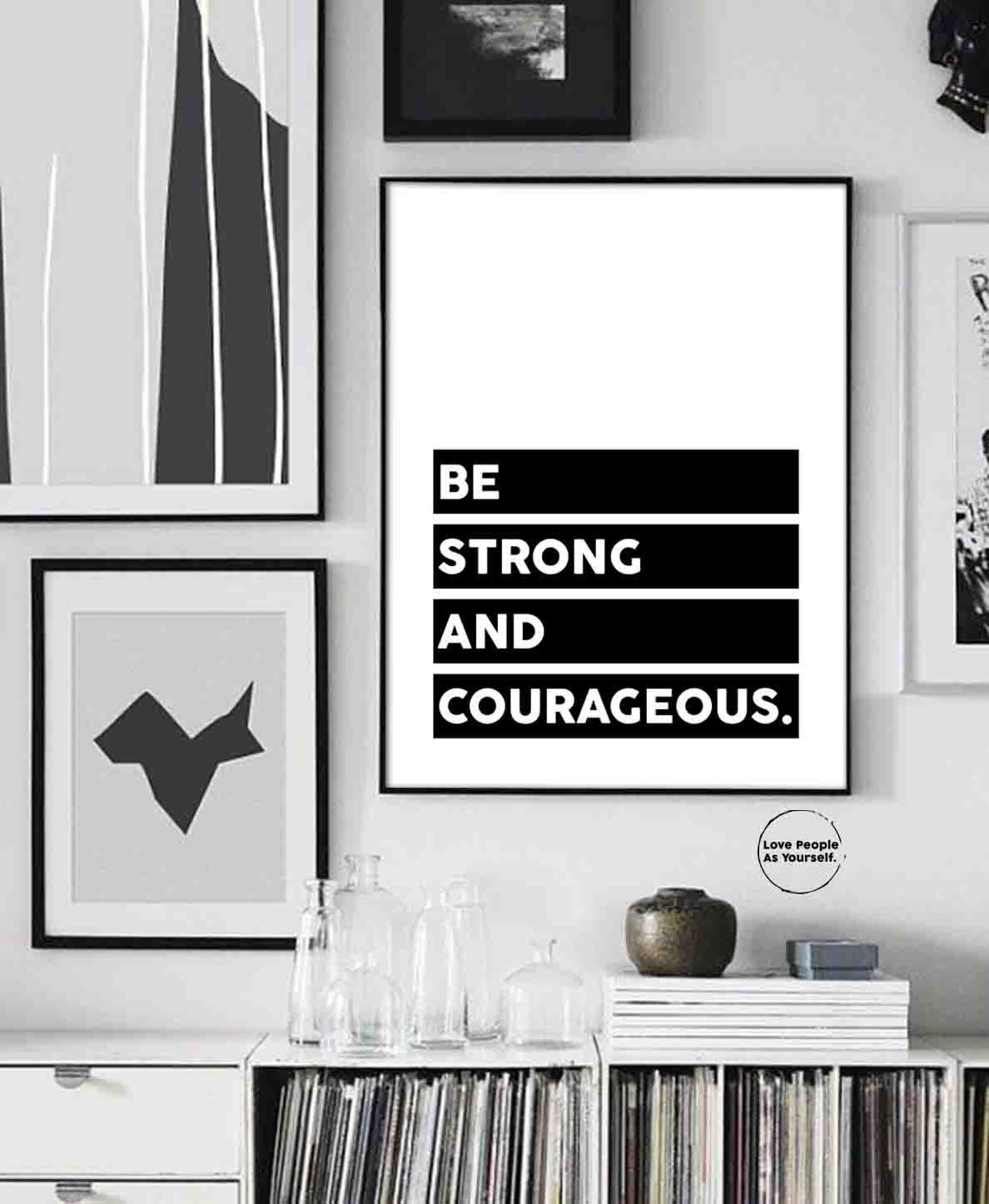 Be Strong and Courageous Poster Print Printable Wall Art - Etsy