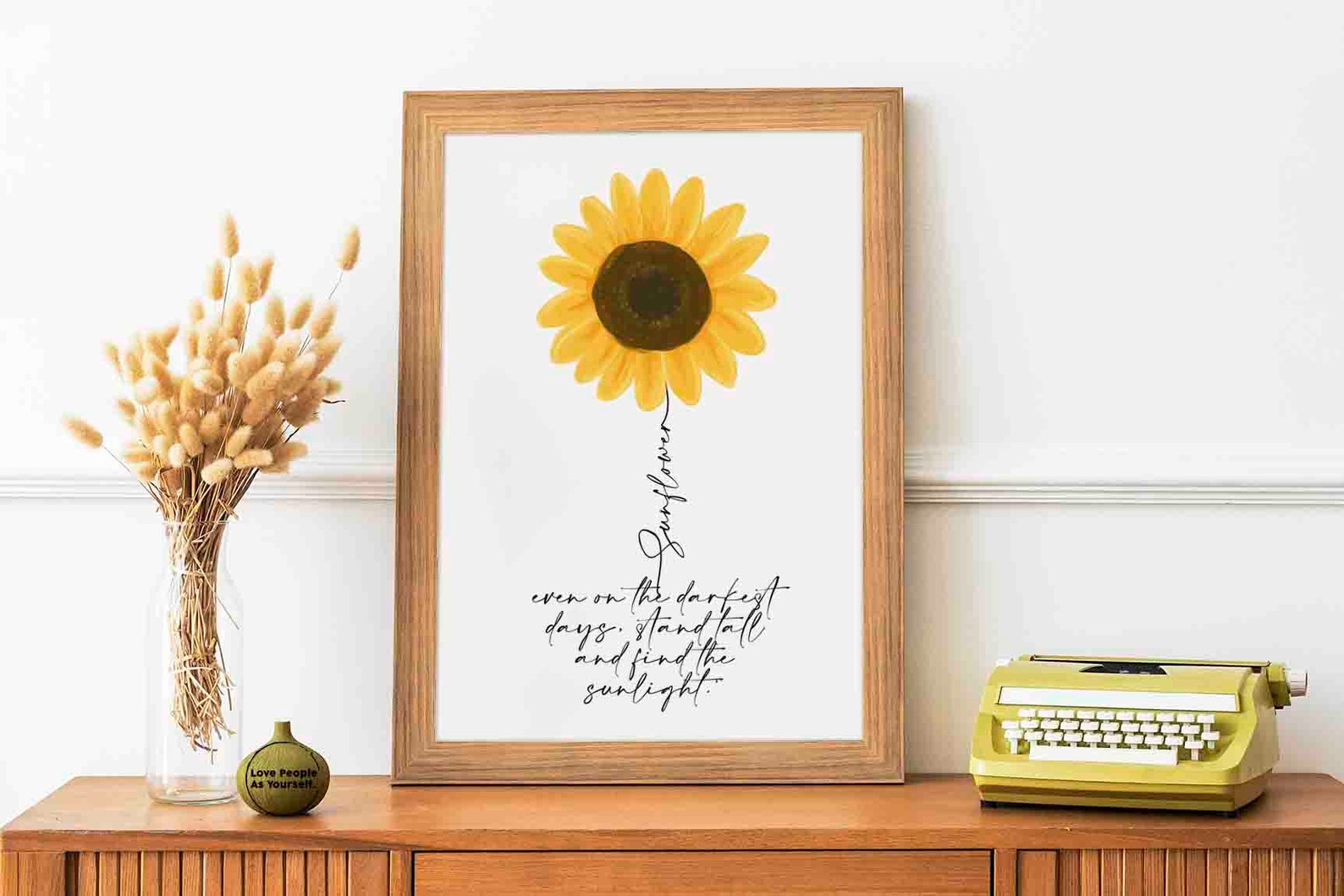 Sunflower Quote Print Inspirational Gift Positive Quote - Etsy