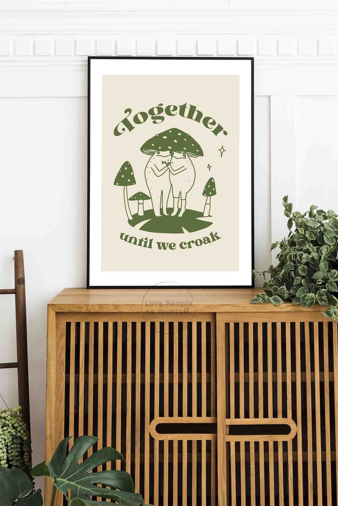 Frog Couple Print, Together Until We Croak, Wedding Illustration Wall ...