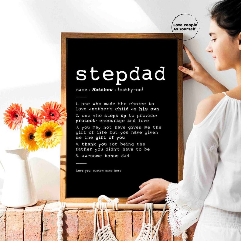 Personalized Fathers Day Gift for Stepdad Stepdad Printable - Etsy
