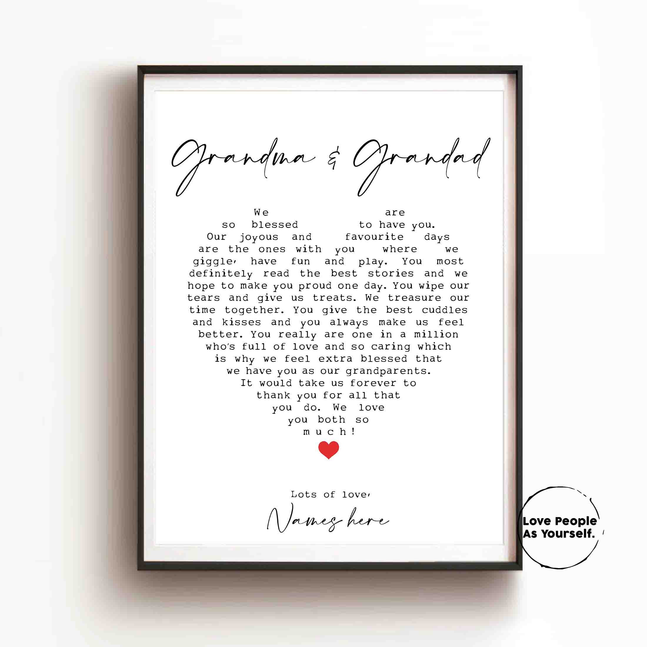 Thank You Grandparents Poem