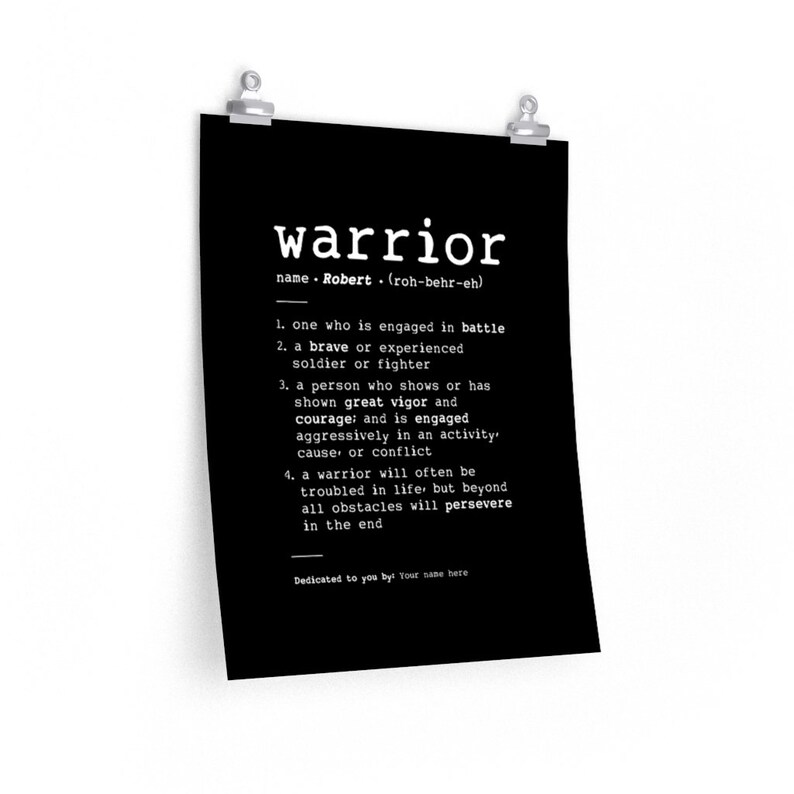 Warrior Sign Custom Name Sign Personalized Friend Gift - Etsy
