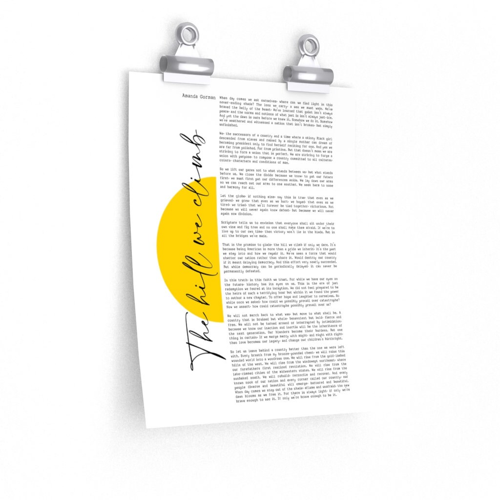 Amanda Gorman Full Poem, the Hill We Climb, American Poet, Amanda ...