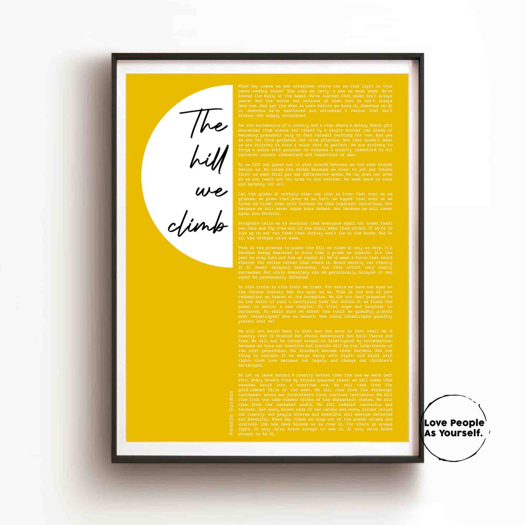 Amanda Gorman Full Poem, the Hill We Climb, American Poet, Poetry ...