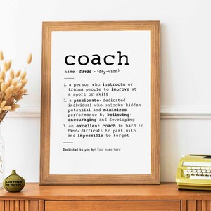 Personalized Gift for Coach, Thank You Basketball Coach Print Sign ...