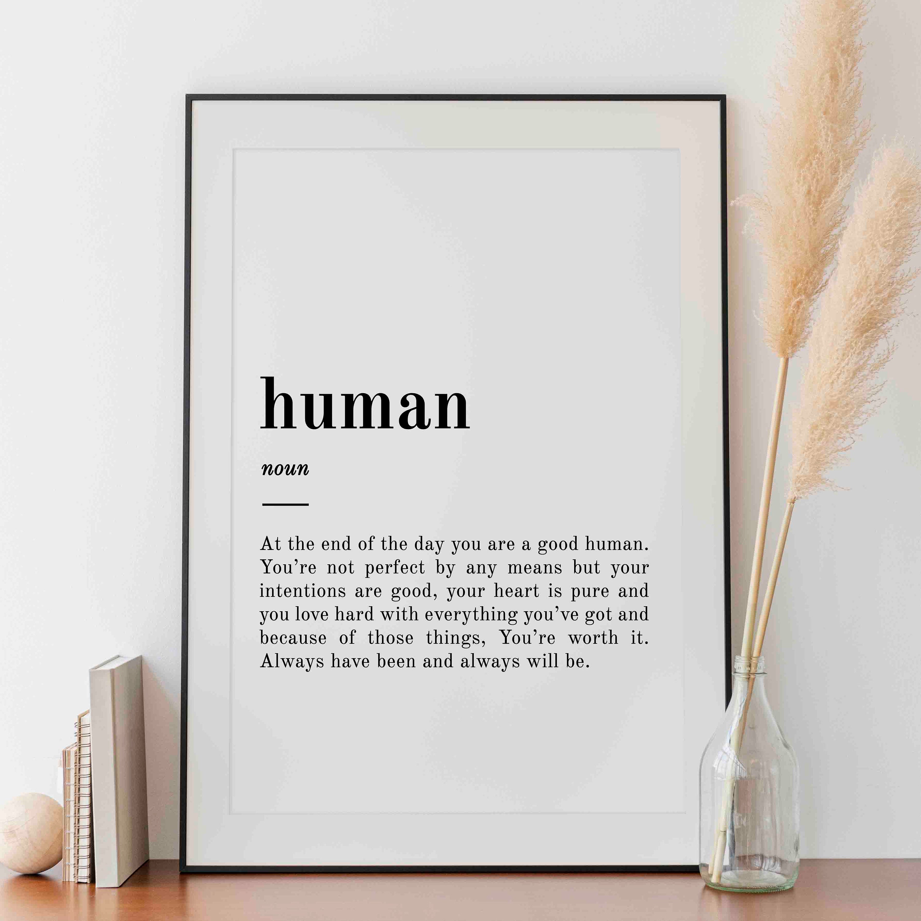 Human Definition Poster Print Encouragement Gift Best Friend | Etsy