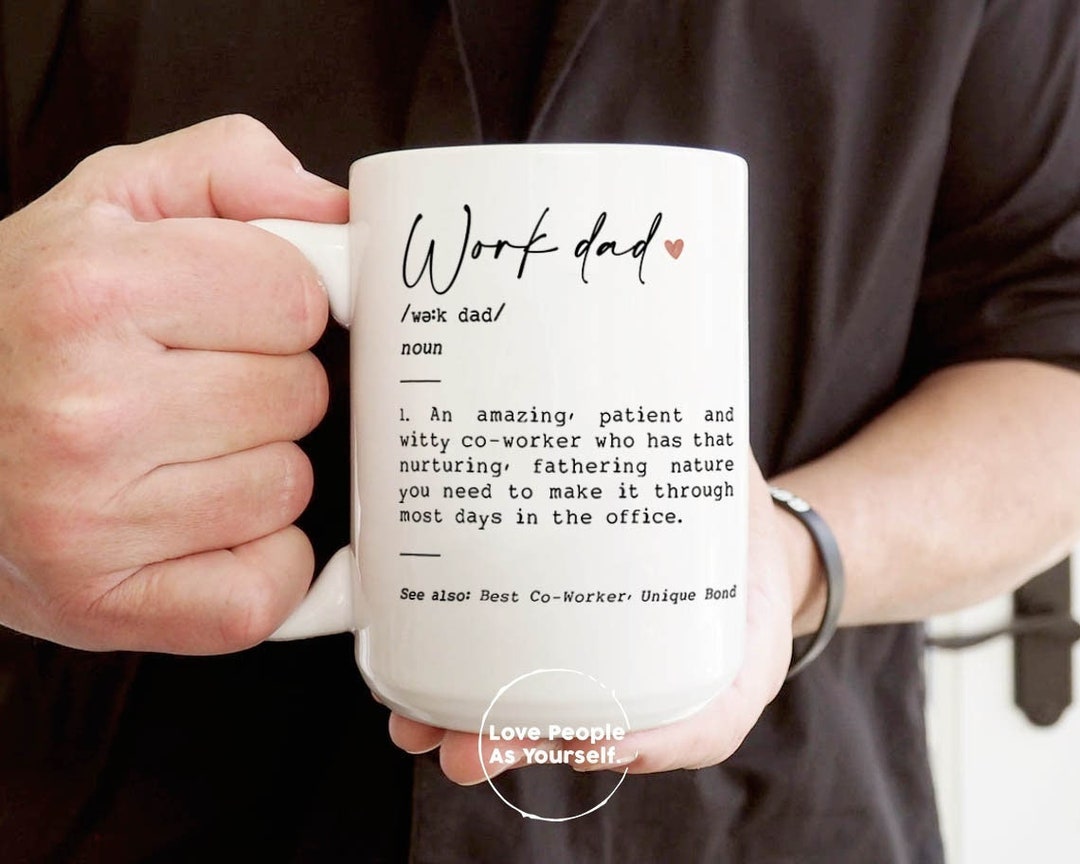 Work Dad Definition Mug, Work Colleague Friend Birthday, BFF, Leaving ...